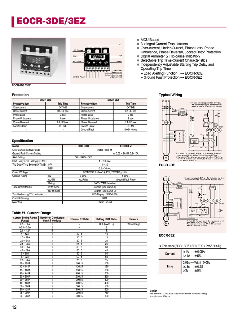 Eocr 3de 3ez | PDF | Relay | Electrical Equipment