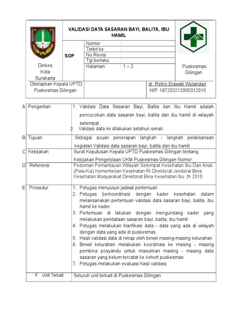 SOP Validasi | PDF