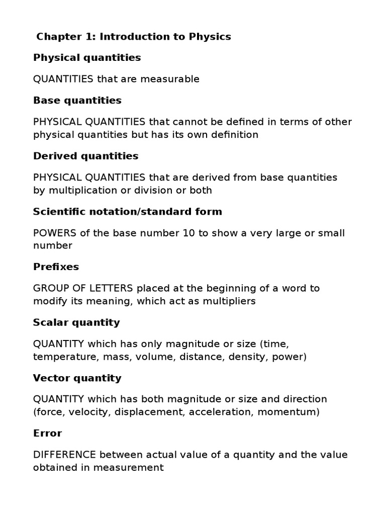 Physics Terms | Force | Momentum