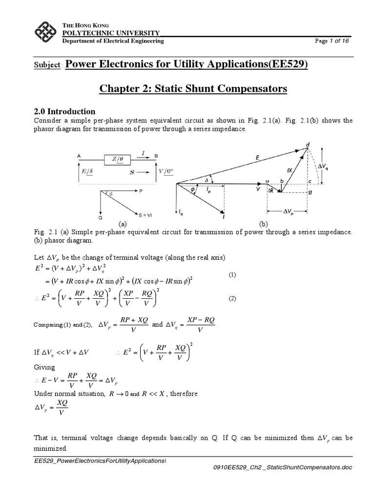 Power Electronics For Utility Applications (EE529) Chapter 2: Static ...