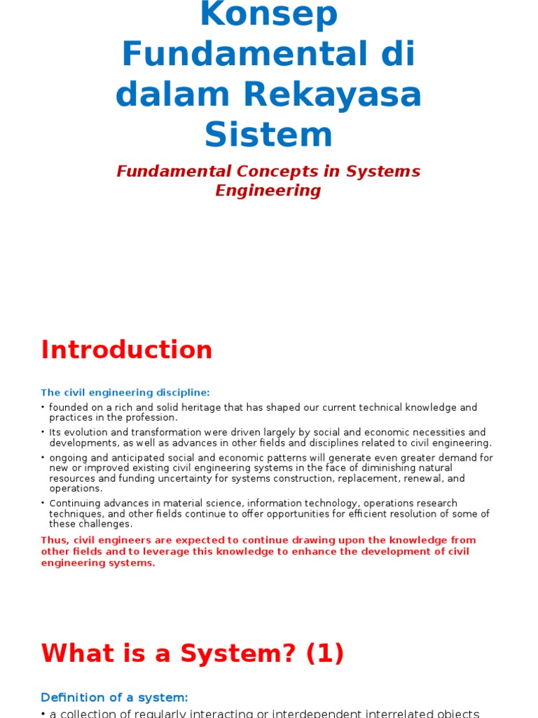 Konsep Fundamental Rekayasa Sistem | PDF | System | Engineering
