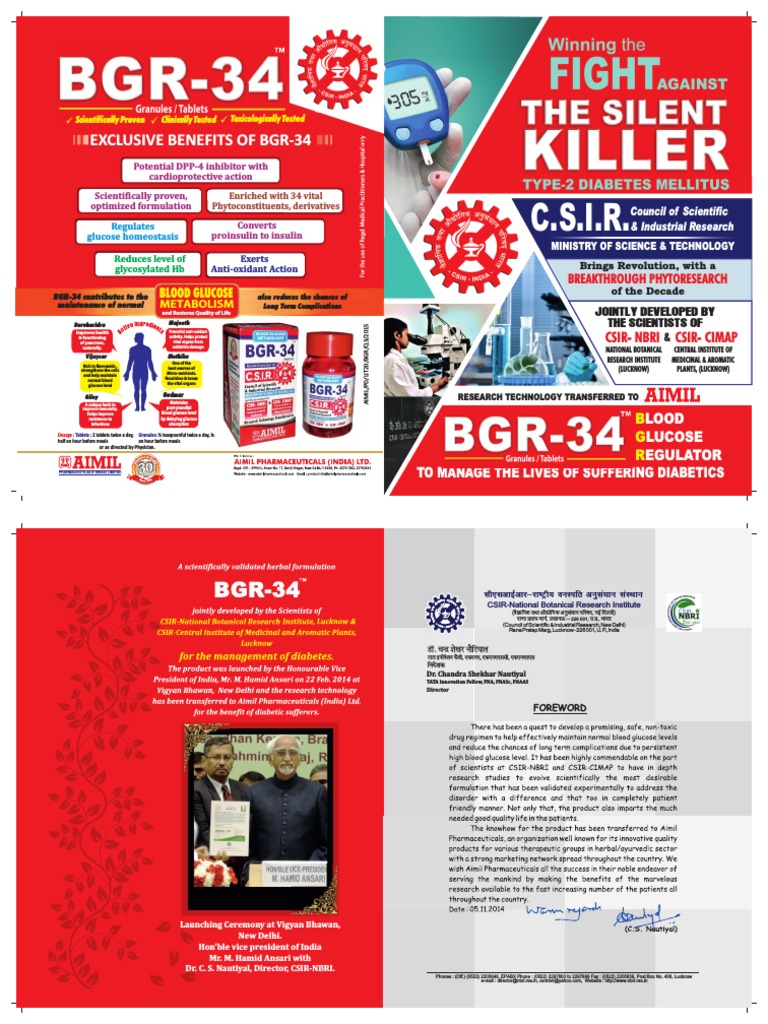 BGR 34 Brochure | PDF | Insulin | Insulin Resistance