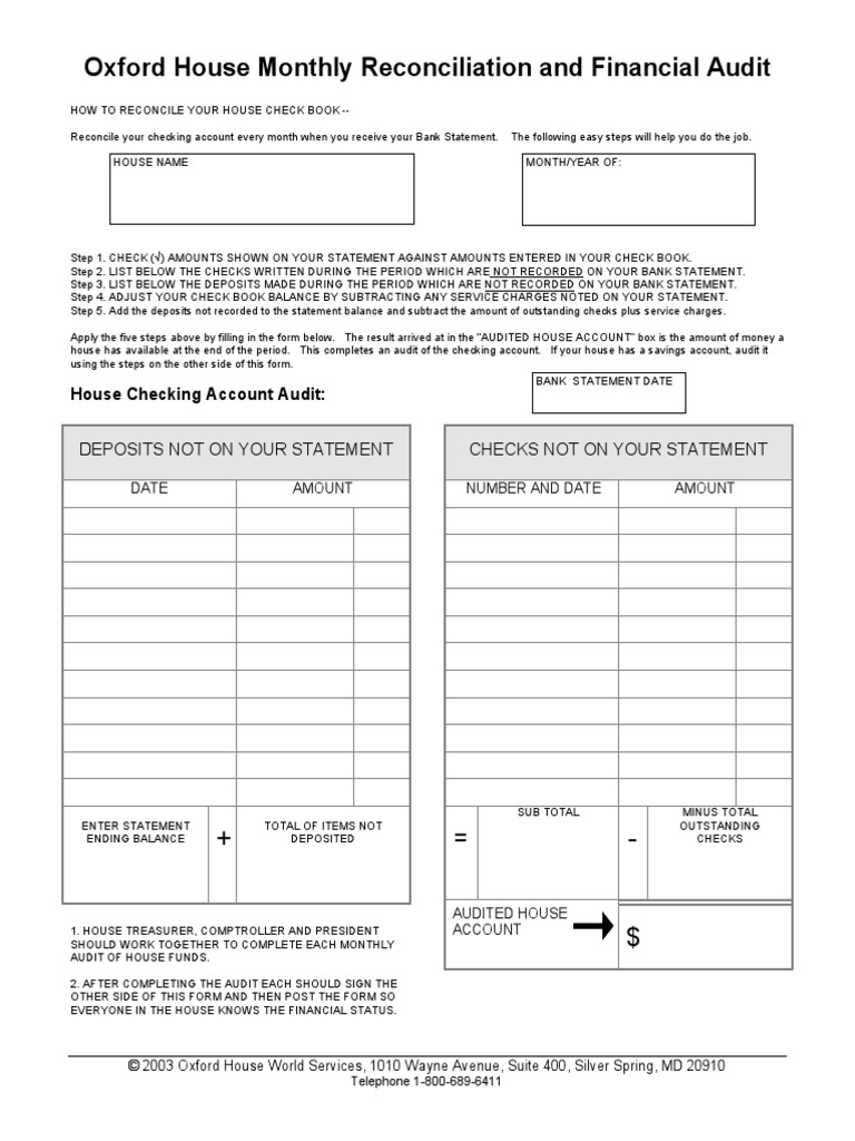 Monthly Audit Report Format | PDF | Deposit Account | Transaction Account