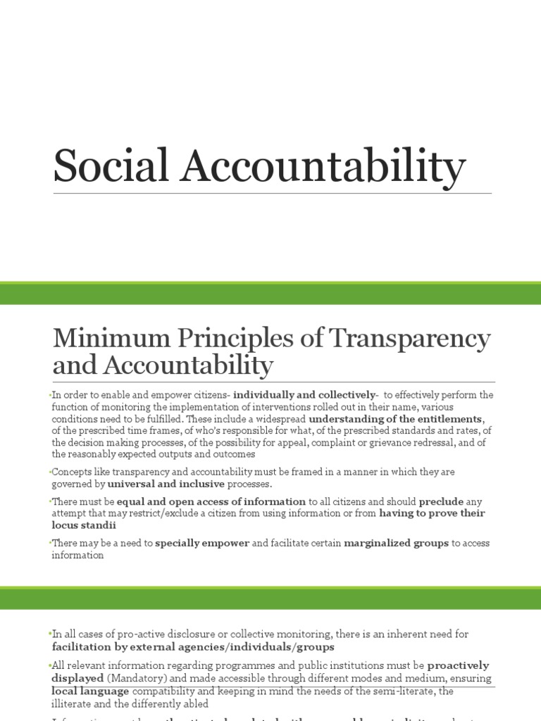 On Social Accountability-CAG | PDF | Transparency (Behavior ...