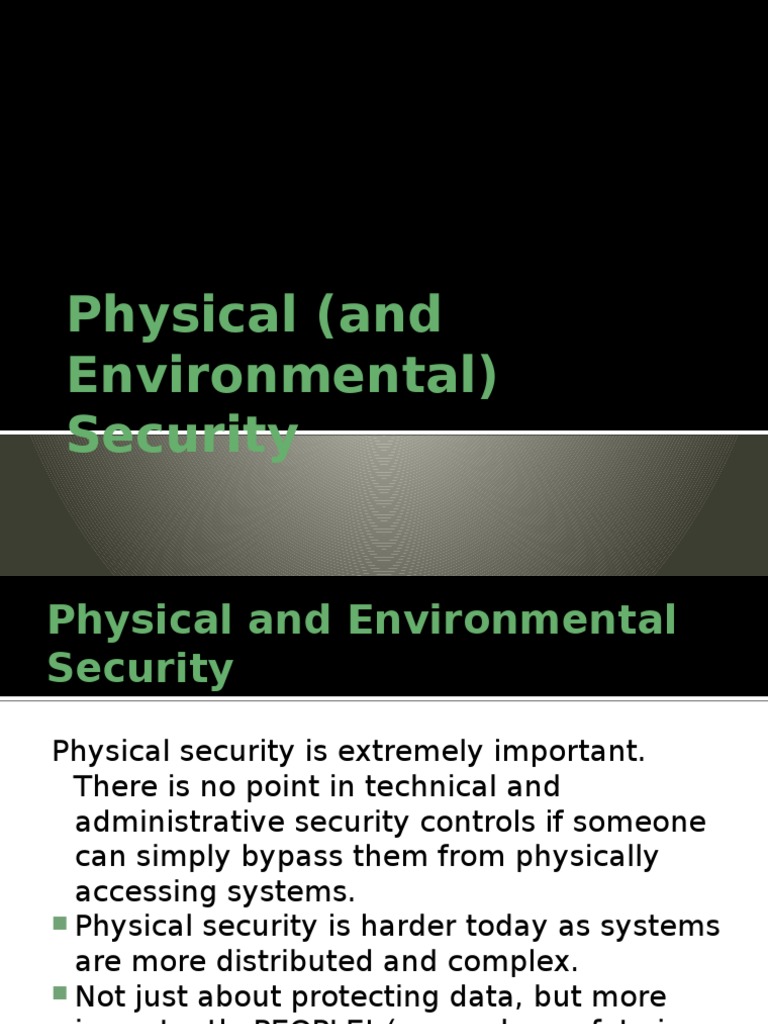 Physical (And Environmental) Security | PDF | Lock (Security Device ...