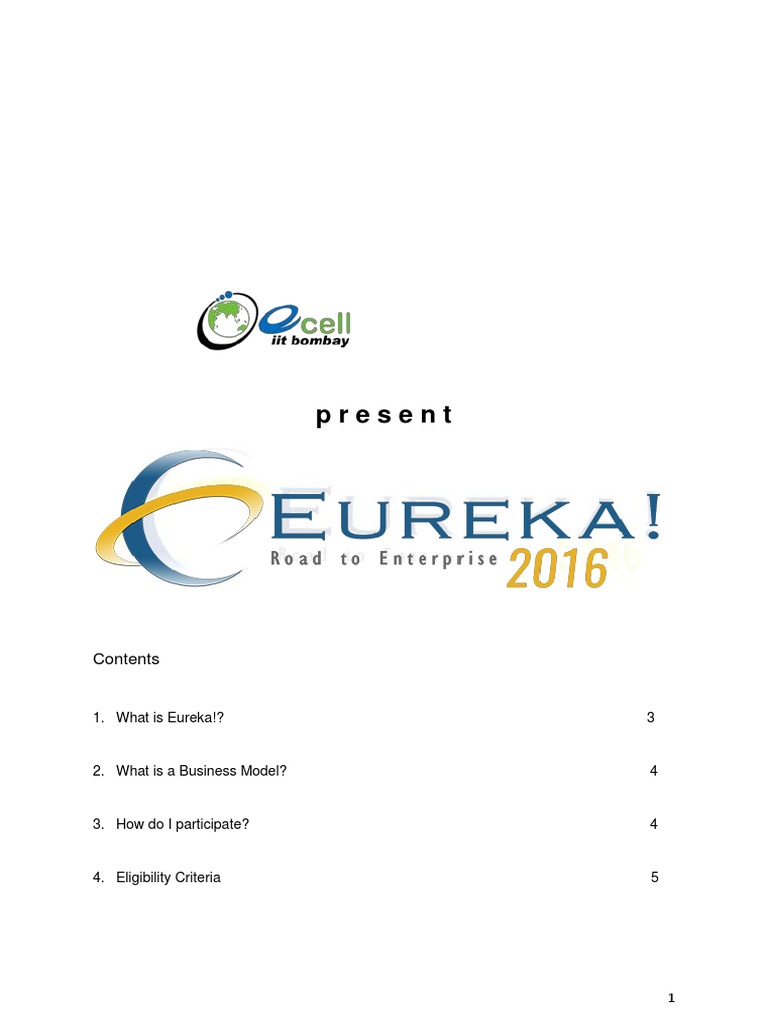 Present: 1. What Is Eureka!? 3 | PDF | Venture Capital | Corporate Finance
