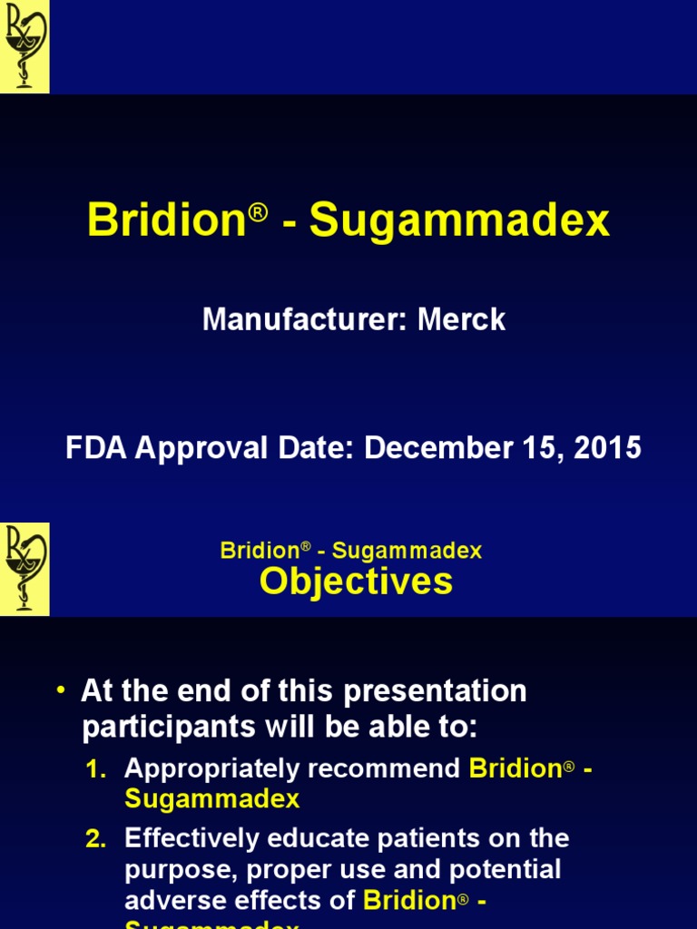 Bridion | Organic Compounds | Medicinal Chemistry | Free 30-day Trial ...
