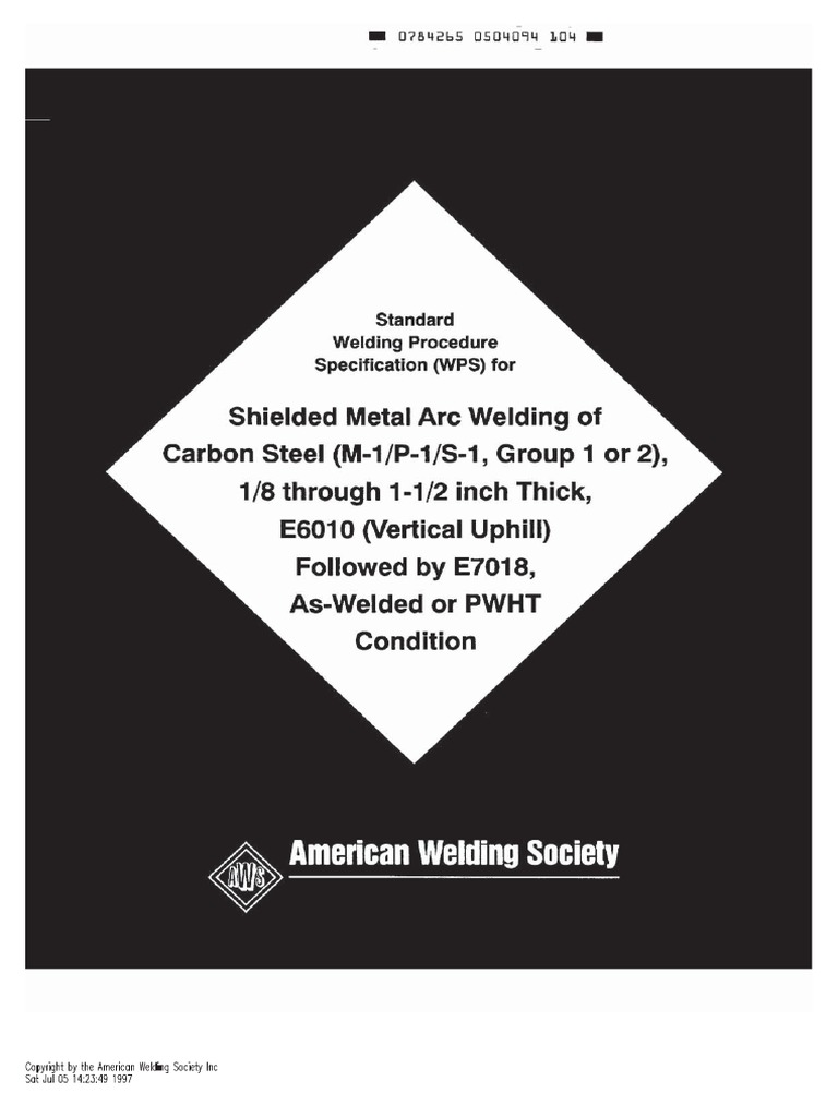 AWS b2.1-1-022-94 - Standard Welding Procedure | PDF
