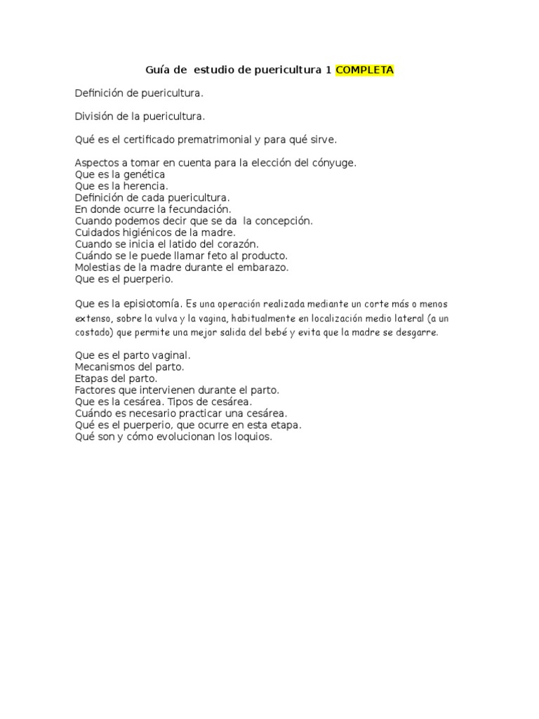 Guía Completa de Puericultura | PDF