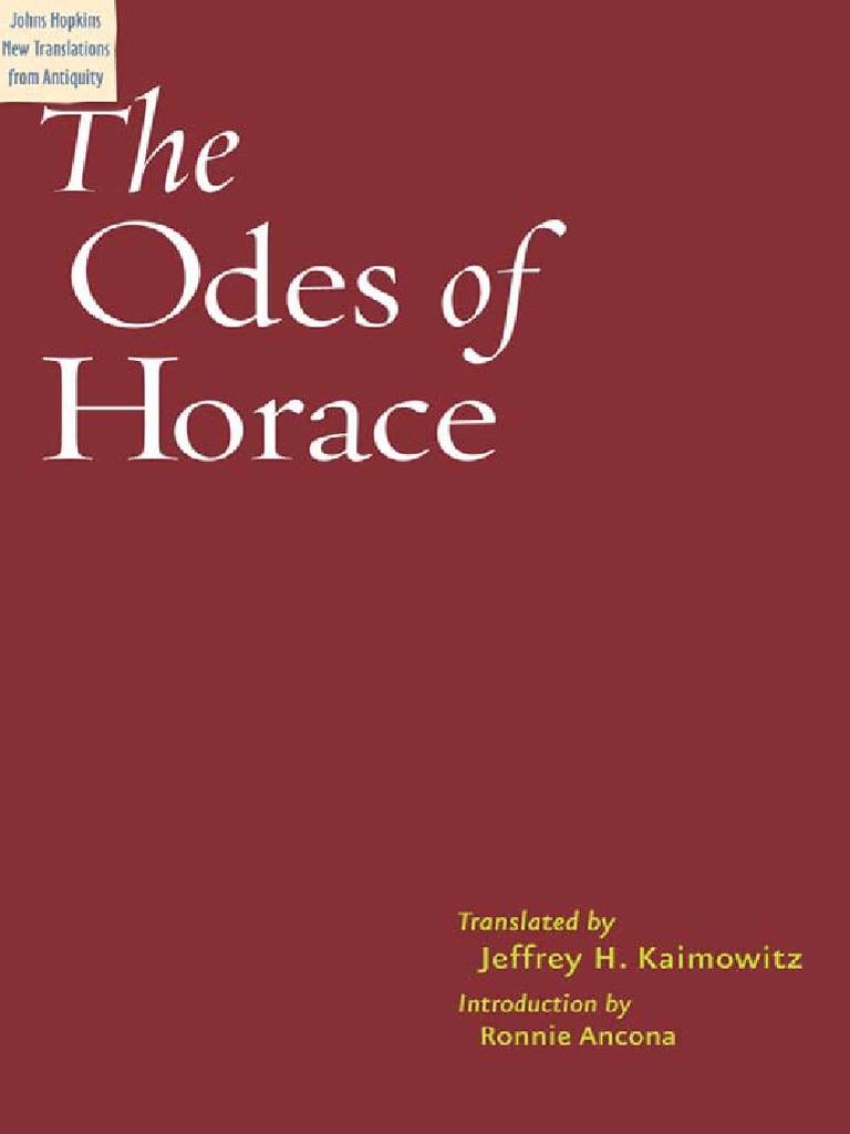 Horace (Quintus Horatius Flaccus) - The Odes of Horace (Johns Hopkins ...
