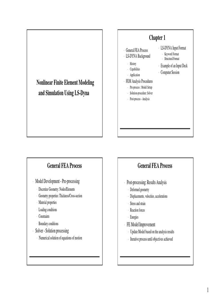 LS Dyna Notes | PDF | Deformation (Mechanics) | Yield (Engineering)