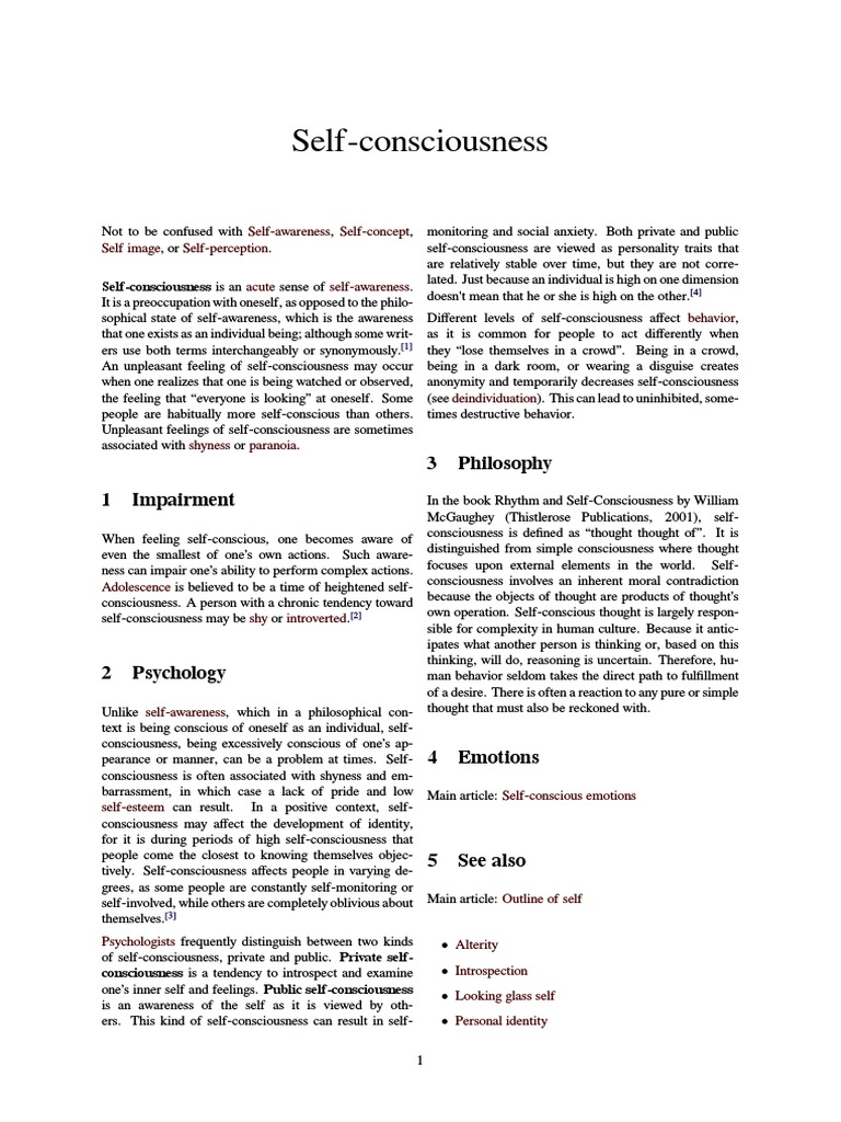 Self Consciousness part 1 | Self Awareness | Emergence | Free 30-day ...