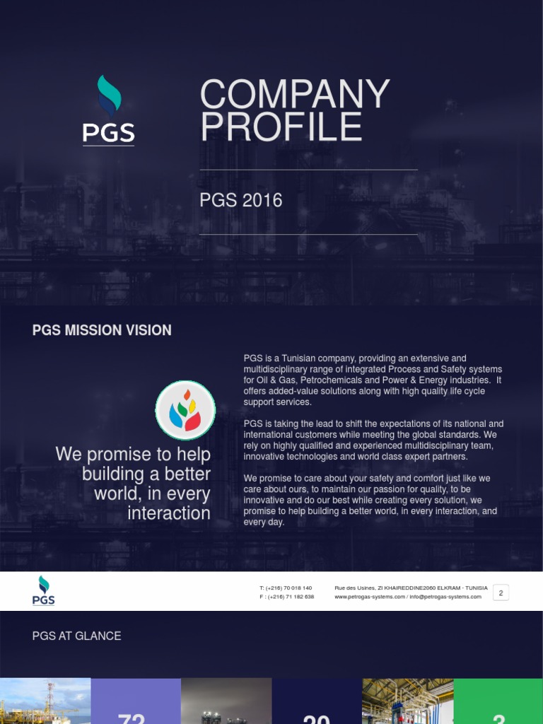 PGS Company Profile | PDF | Natural Gas | Pipeline Transport