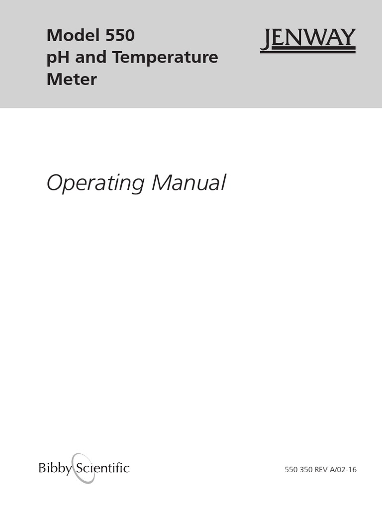 Jenway PH Meter 550 | PDF | Ph | Calibrage