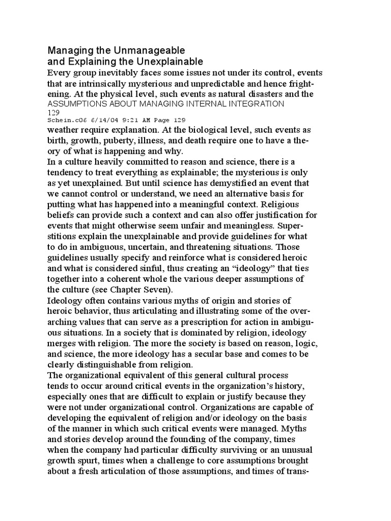 Managing The Unmanageable | PDF | Ideologies | Leadership