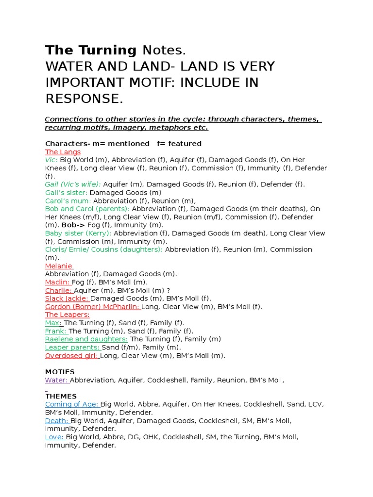 The Turning Notes | PDF