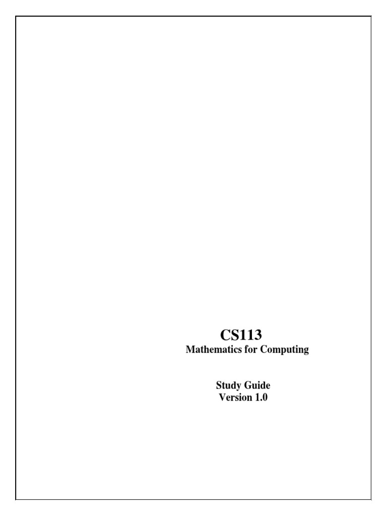 CS113 StudyGuide Complete PDF | PDF