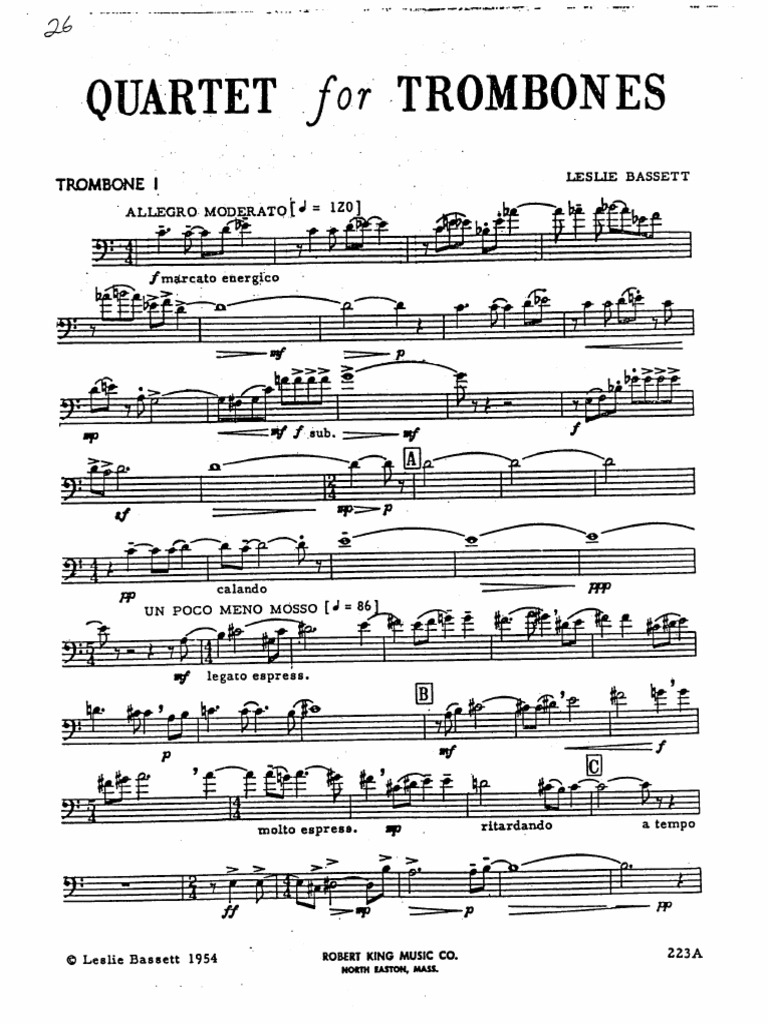 Quartet For Trombones | PDF