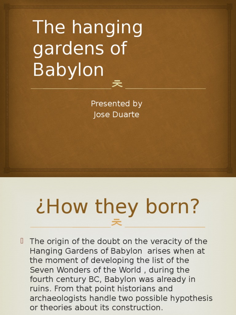 The Hanging Gardens of Babylon | PDF