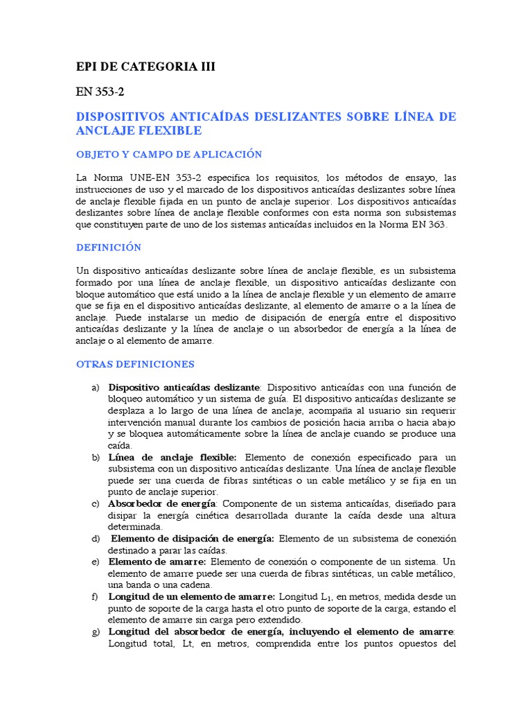 En 353-2 Bloqueador Anticaidas | PDF | Cuerda | Science