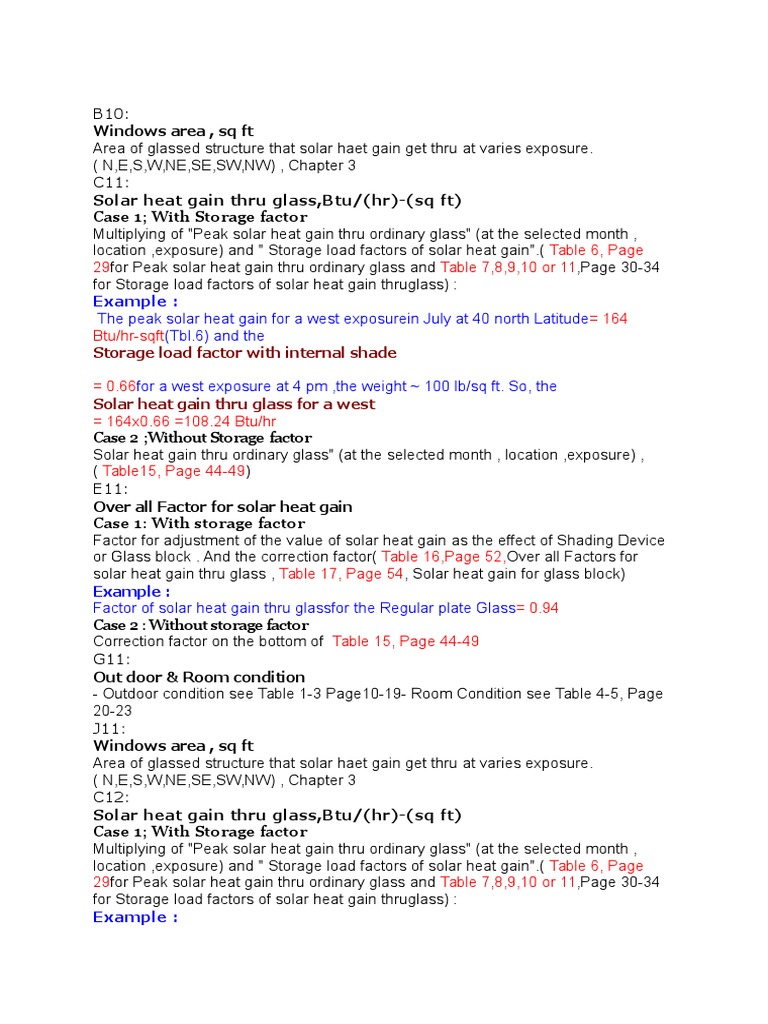 Support Details For ASHRAE Heat Load Calculation Sheet | PDF | Air ...