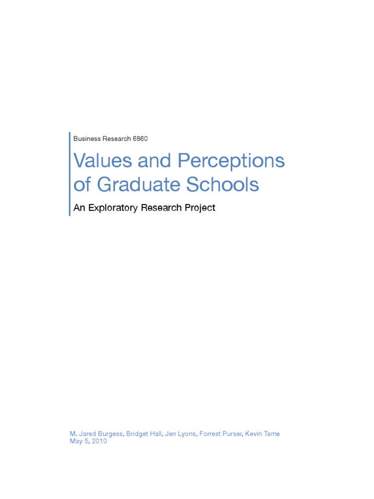 Values and Perceptions of Graduate Schools | Download Free PDF | Survey ...