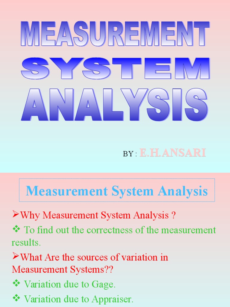 Measurement System Analysis | PDF | Uncertainty | Type I And Type Ii Errors