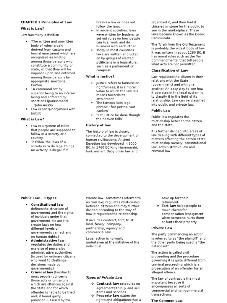 CHAPTER 1 Principles of Law | PDF | Damages | Mediation