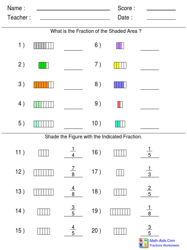 Fraction Bars | PDF