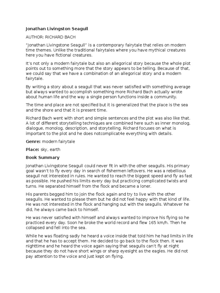 Jonathan Livingston Seagull | PDF | Storytelling | Fairy Tales