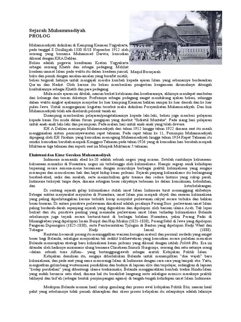 Sejarah Muhammadiyah | PDF