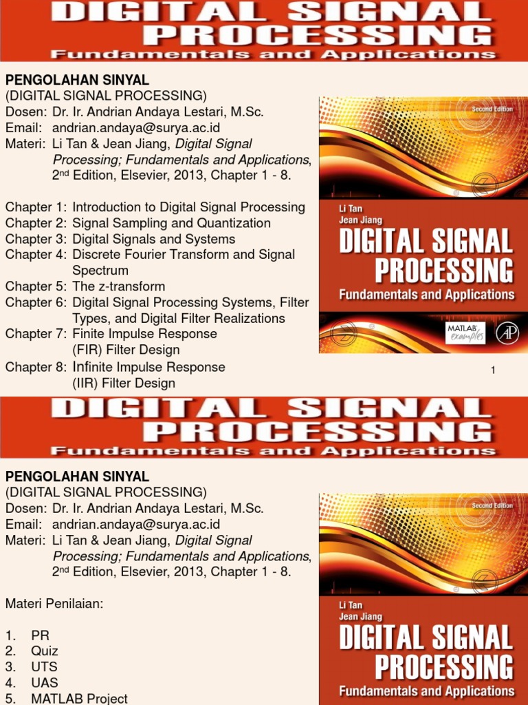 Pengolahan Sinyal - Bab 1 | PDF | Digital Signal Processing | Analog To ...