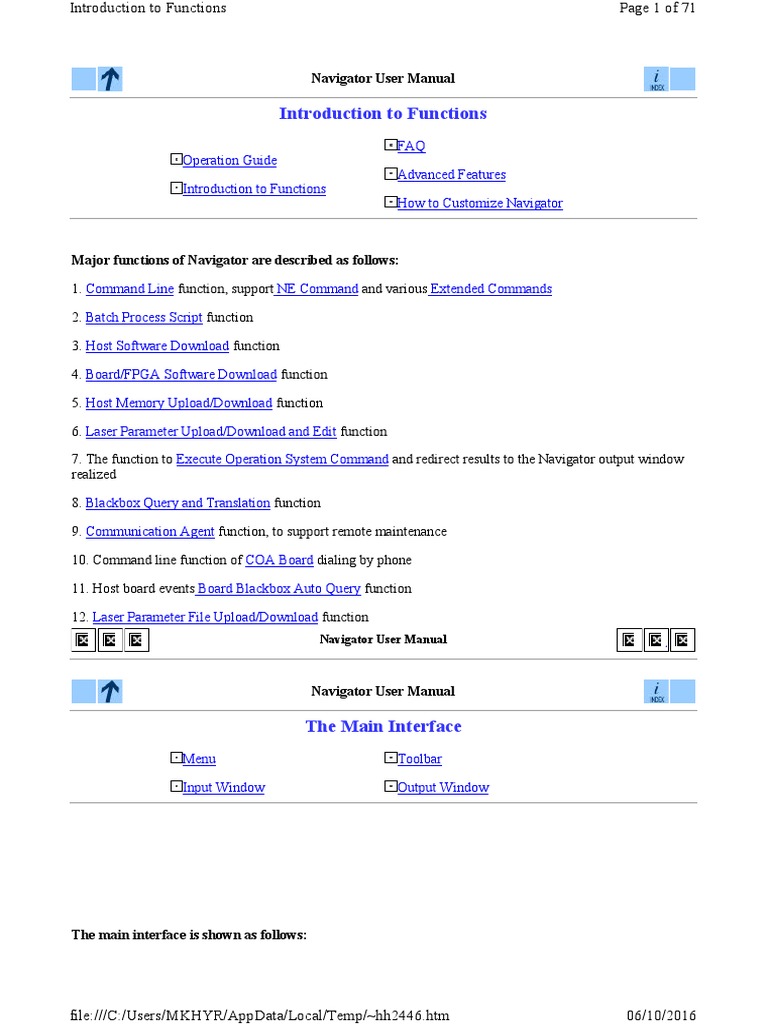 Navigator | PDF | Command Line Interface | Menu (Computing)