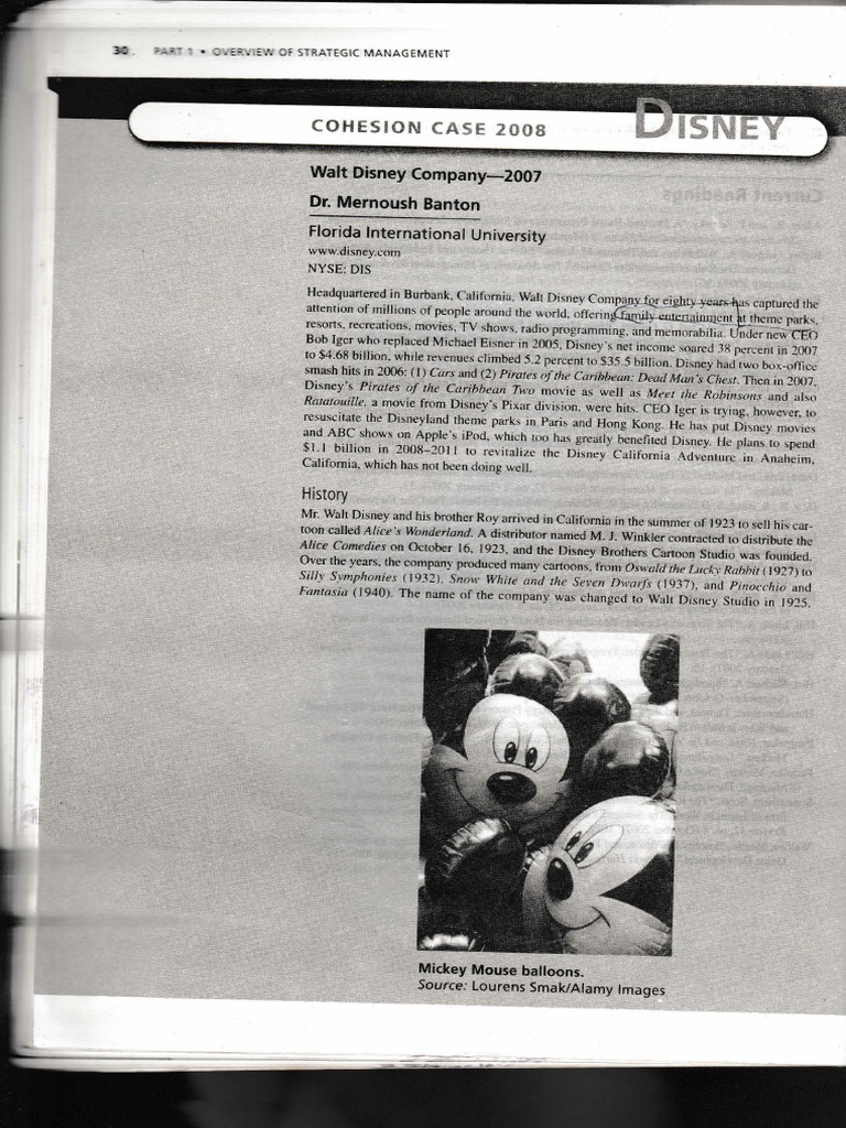 Walt Disney Case Study | PDF | The Walt Disney Company | Walt Disney ...