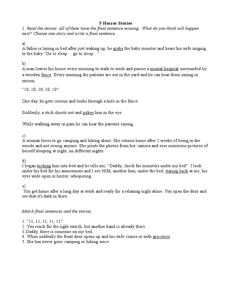 5 Horror Stories | PDF