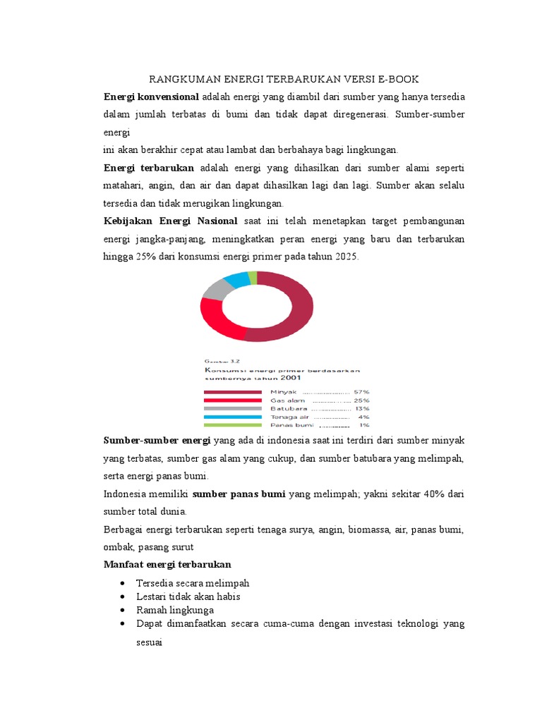 Rangkuman Ebook Energi Terbarukan | PDF