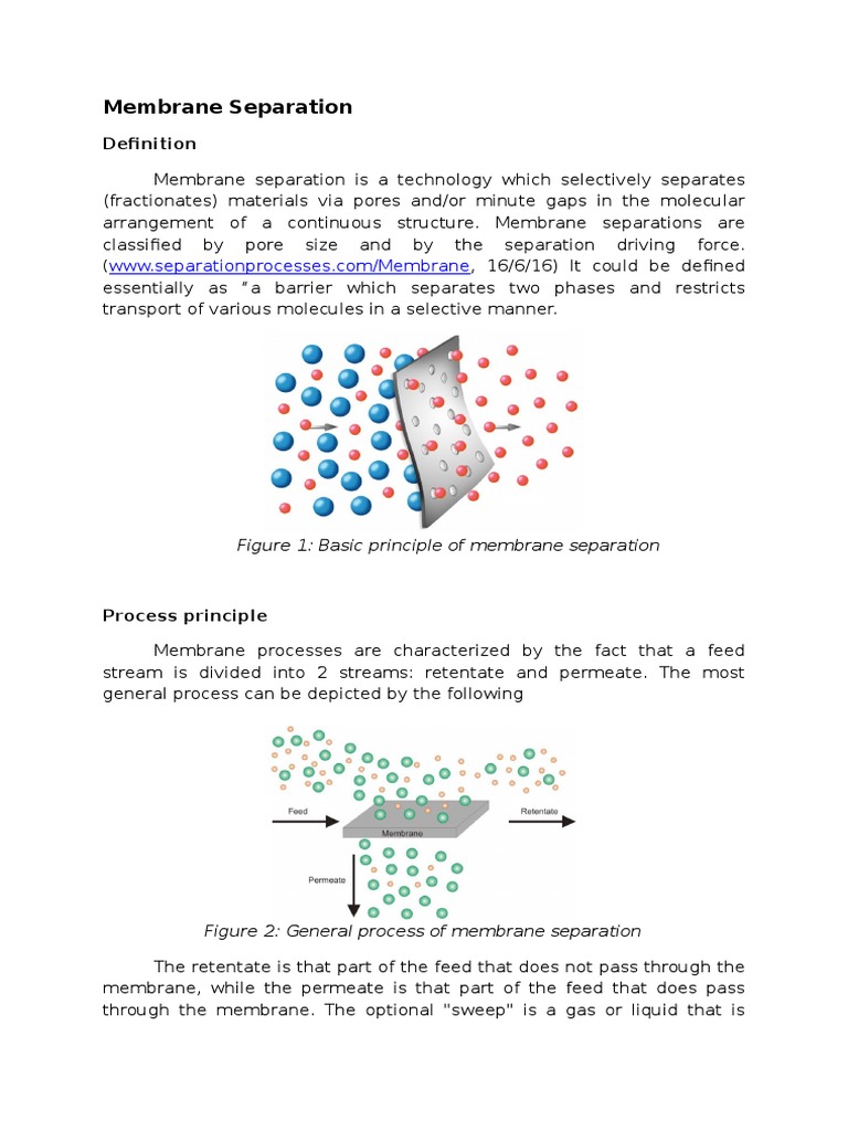 Membrane Separation | Membrane Technology | Unit Operations