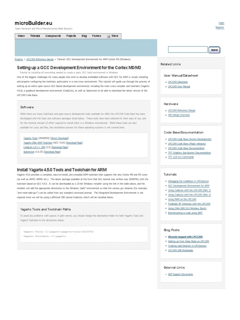 Tutorial - Setting Up A GCC Development Environment For ARM Cortex (Windows) | PDF | Integrated ...