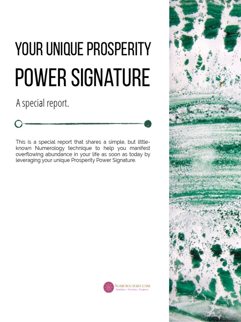 Ppprrosperity Power Signature | PDF | Feeling | Thought