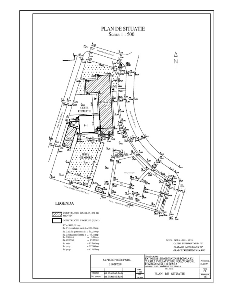 Plan de Situație Scara 1:500 | PDF