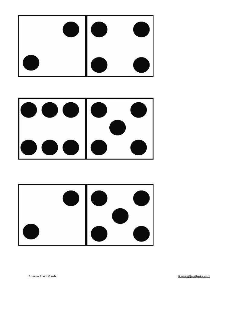 Domino Flash Cards for Learning | PDF