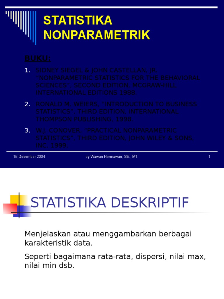 Statistika Non Parametrik | PDF