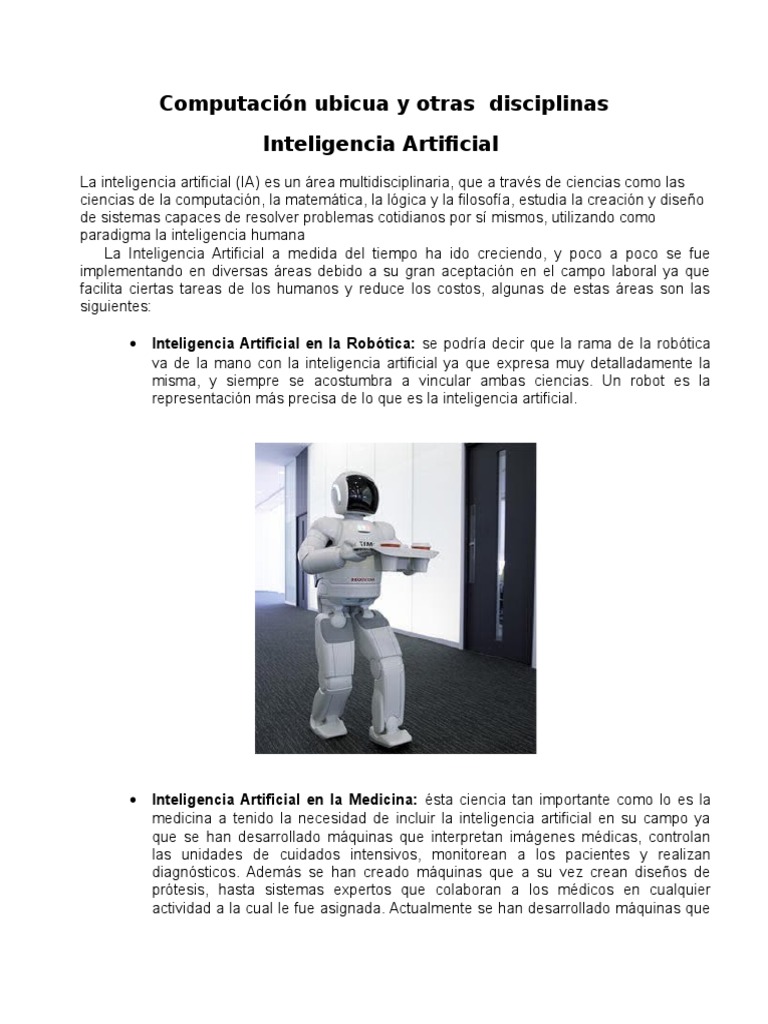 Aplicaciones de la Inteligencia Artificial | PDF | Inteligencia ...