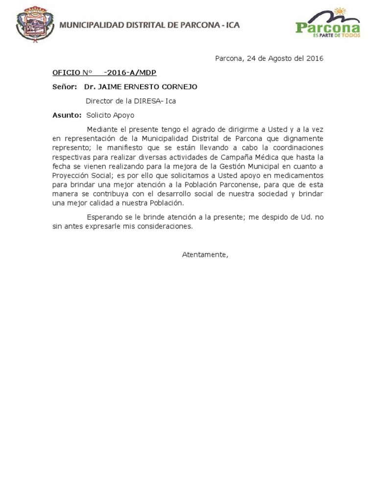 Oficio Diresa | PDF | Estilo de vida