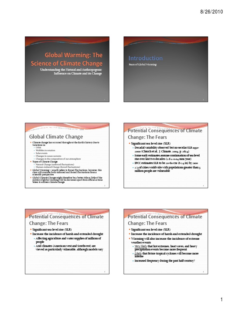 Climate Change Causes Consequences Pdf