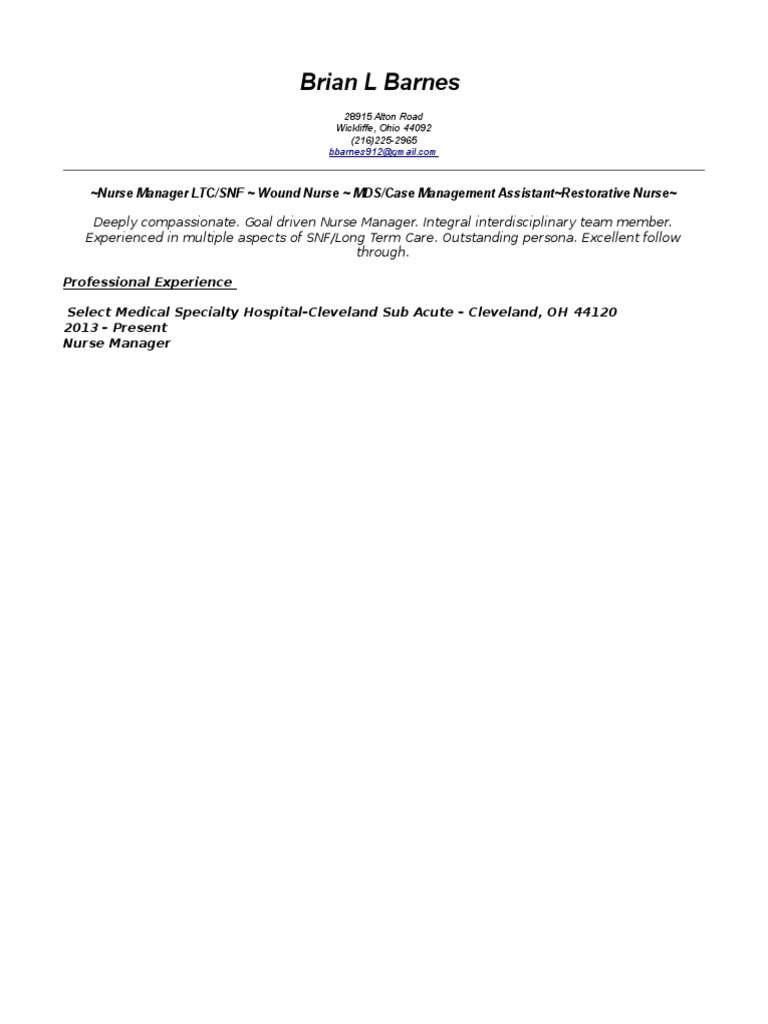 B Barnes Resume | PDF