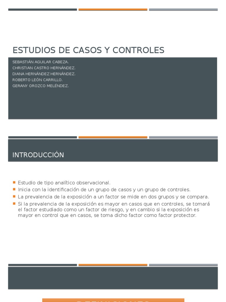 Estudios de Casos y Controles | PDF | Caso de estudio | Obesidad