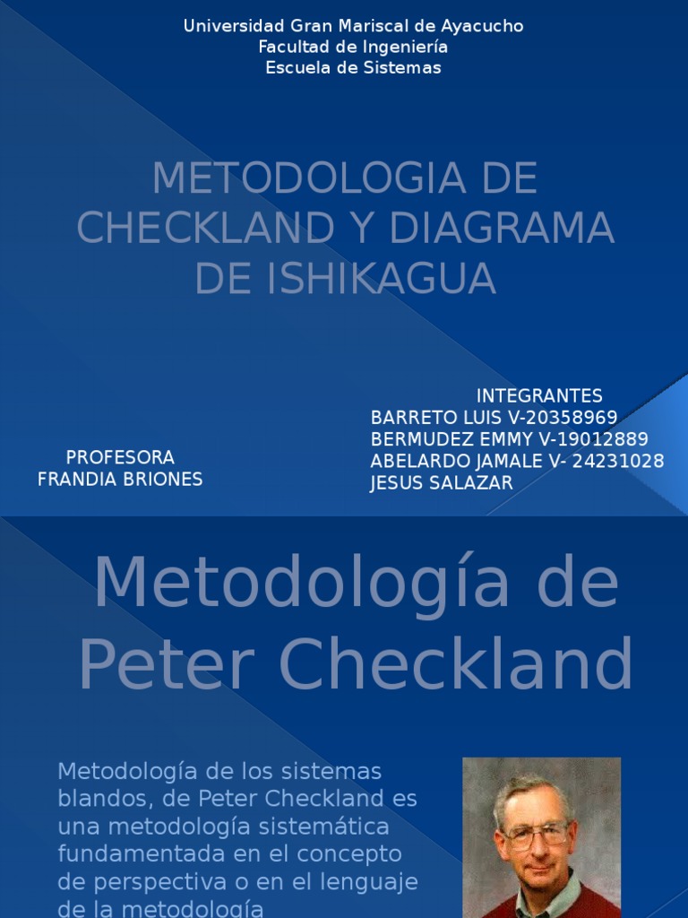 Metodologia de Checkland y Diagrama de Ishikagua (1)