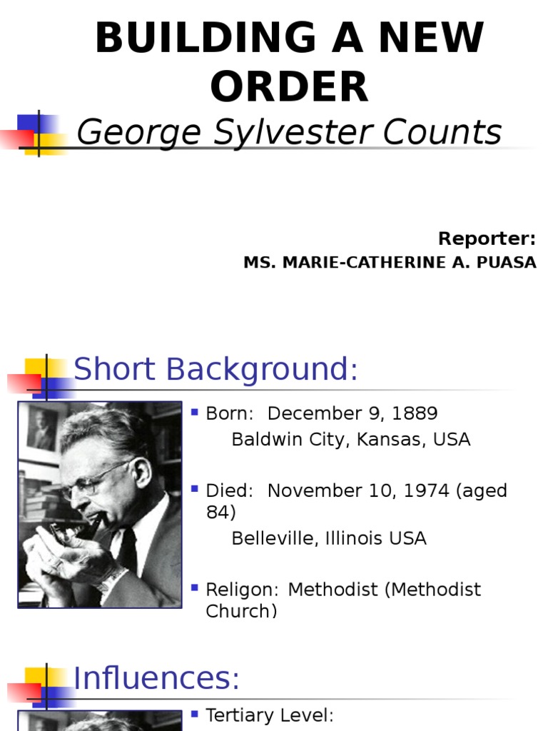 BUILDING A NEW ORDER - George S. Counts | PDF | John Dewey | Epistemology