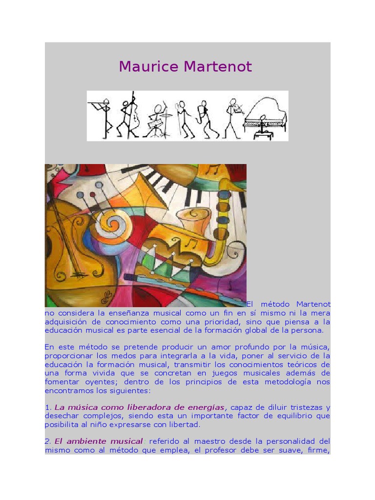 Método Martenot en Educación Musical | PDF | Sonido | Ritmo